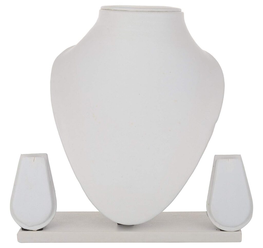 Jewellery Necklace Earring Display Stand 18 Inch White - Door step shopping
